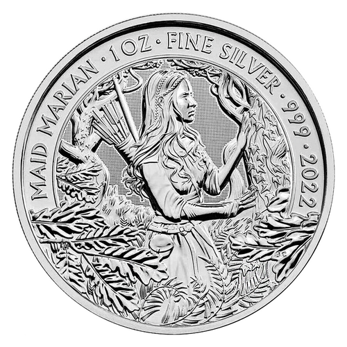 1 oz Maid Marian 2022 Great Britain Silver Coin - FLORINUS