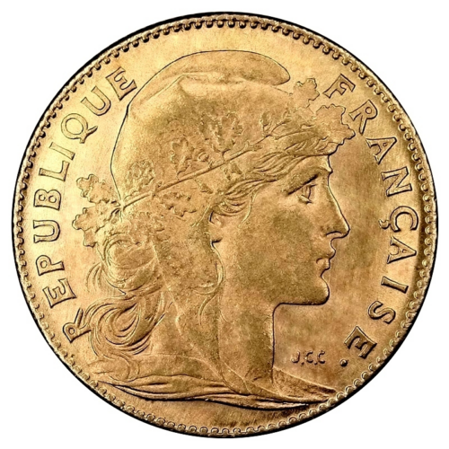 10 Franks Mariana gold coin 1899-1914 France Republic - FLORINUS