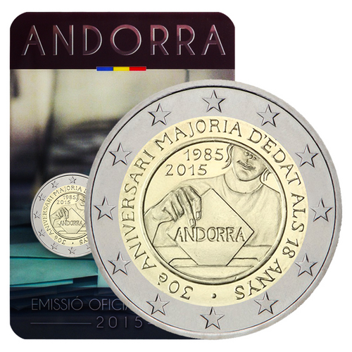 2015 Andora Balsstiesības 2 eiro monēta - FLORINUS