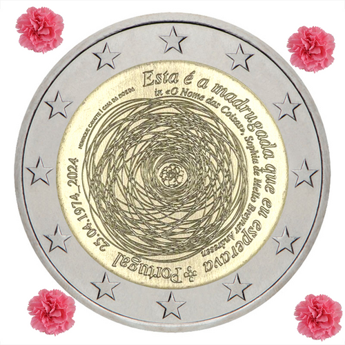 2024 Portugal Carnation Revolution 2 euro coin - Florinus.lv