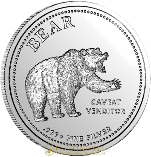 Bull and Bear, USA, 1 oz silver coin - FLORINUS
