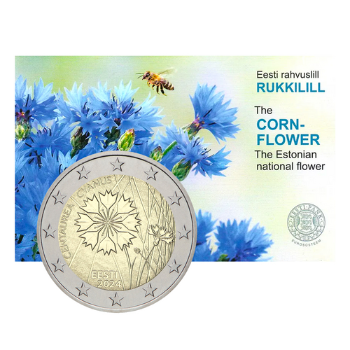 2024 Igaunija Rudzupuķe 2 eiro monēta! - Florinus.lv