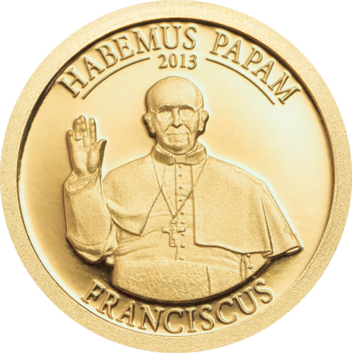 2013 Cook Islands Pope Franciscus 1 dollar gold coin! - Florinus.lv