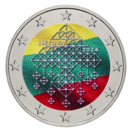 2024 Lietuva 2 eiro monēta ar salmu dārzu tradīciju! - Florinus.lv