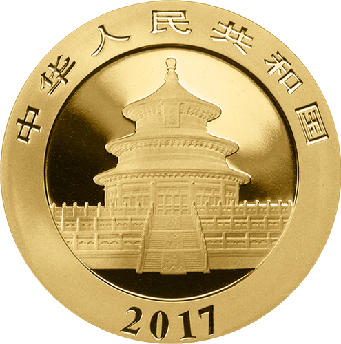 30 g Panda 2017 China 500 Yuan gold coin - Florinus.lv
