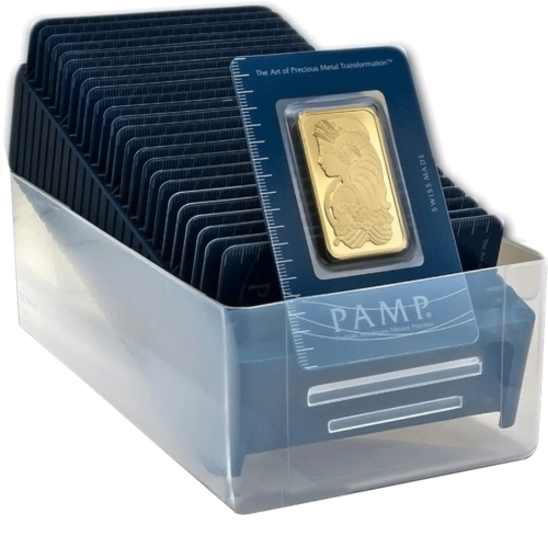 Box for 25 PAMP investment gold bars storage (Used) - FLORINUS