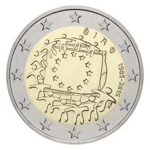 2015 Ireland European flag 2 euro coin - FLORINUS