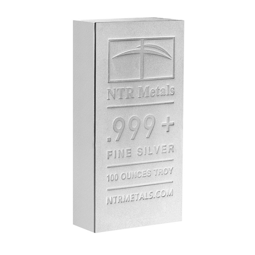 100 oz Silver Bar 999 NTR Metals - FLORINUS
