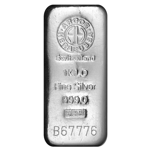 1 кг Серебряный слиток .999 Argor-Heraeus! - Florinus.lv
