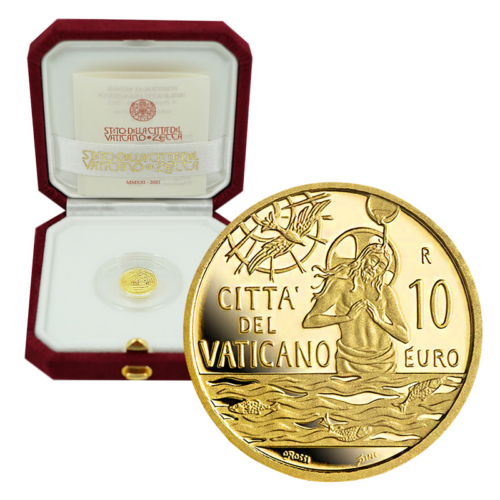 3 g Sacrament of Baptism 2021 Vatican City 10 euro gold coin - FLORINUS