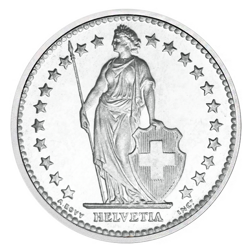 ½ Frank Helvetia (1875-1967) Switzerland silver coin! - Florinus.lv