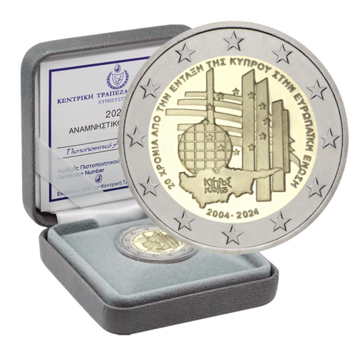 2 euro coin Cyprus EU Membership Anniversary 2024 Proof - Florinus.lv