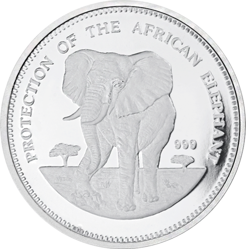 7000 Franc African Elephant 1993 Equatorial Guinea Silver Coin - FLORINUS