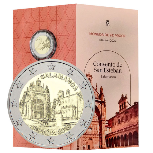 2025 Spānija Salamankas vecpilsēta 2 eiro prooﬁnēta monēta - FLORINUS