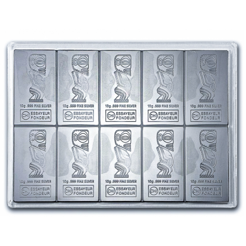 10 x 10 g CombiCoin™ 2012 Cook Islands 1 dollar silver coin Valcambi - FLORINUS