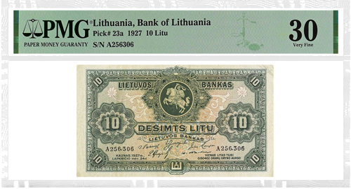 10 Litas banknote (brilliant state) - Florinus.lt - FLORINUS