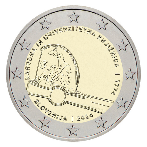 2024 Slovēnija Nacionālā bibliotēka 2 eiro monēta - FLORINUS